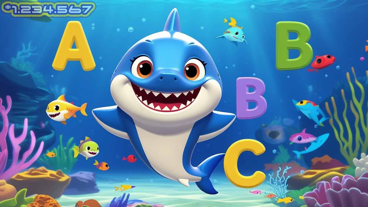 Baby Shark Learns Alphabet ABC | ABCD Song | Nursery Rhymes | Phonics ...