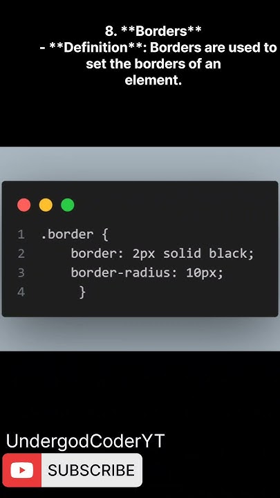 Bordercodinghtml Webdevelopmentcss Webdesign Programming Htmllanguage 5561
