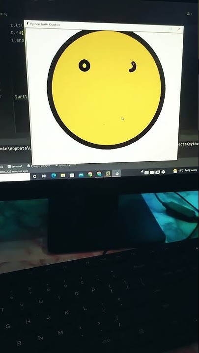 Smiley Drawing With Python Turtle | Python Turtle Graphics - YouTube