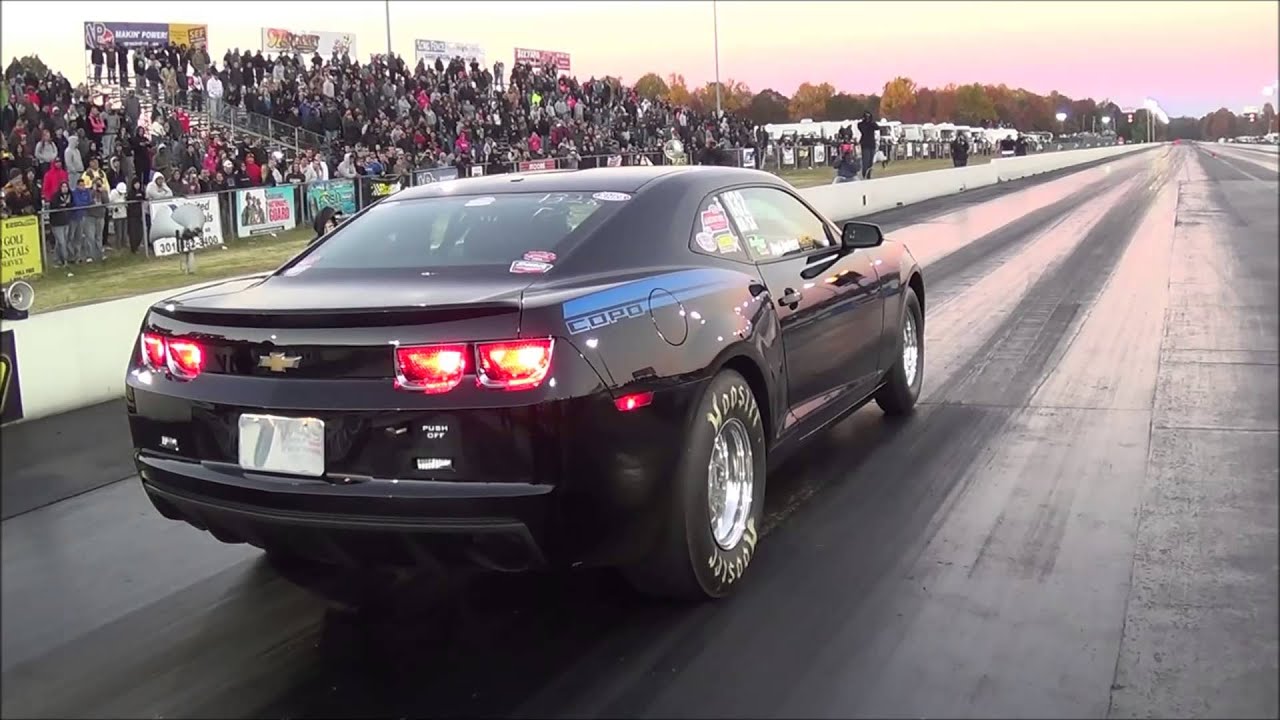 Black COPO Camaro wheel stand at World Cup Finals 2013 - YouTube