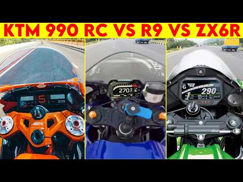 (2026) KTM 990 RC VS Yamaha R9 VS ZX6R | 0 TO 300 | TOPSPEED !!!