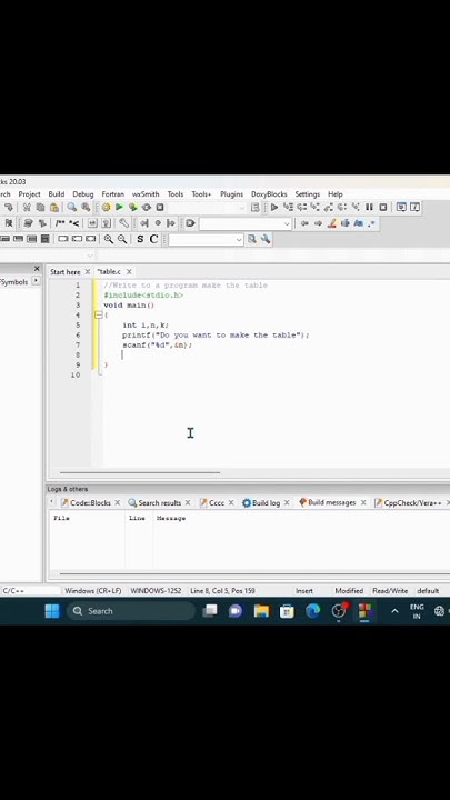 How To Print A Table In C Languagebca Coding Btech Programming Clanguage Yt Include