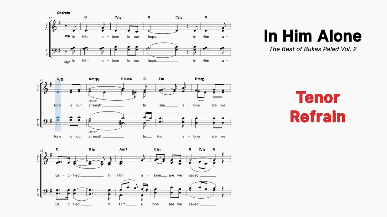 [Choir Rehearsal] In Him Alone - Tenor Refrain - YouTube