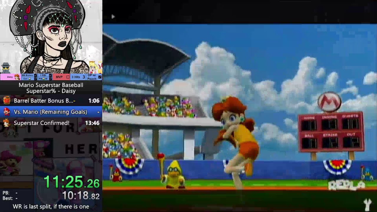 Mario Superstar Baseball - Superstar% Daisy in 11:45 (Former WR) - YouTube