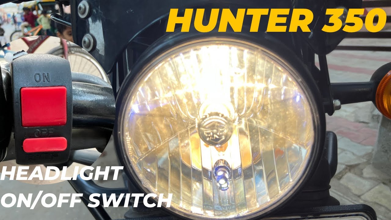How to Install Headlight On/Off Switch in Royal Enfield Hunter 350 ...