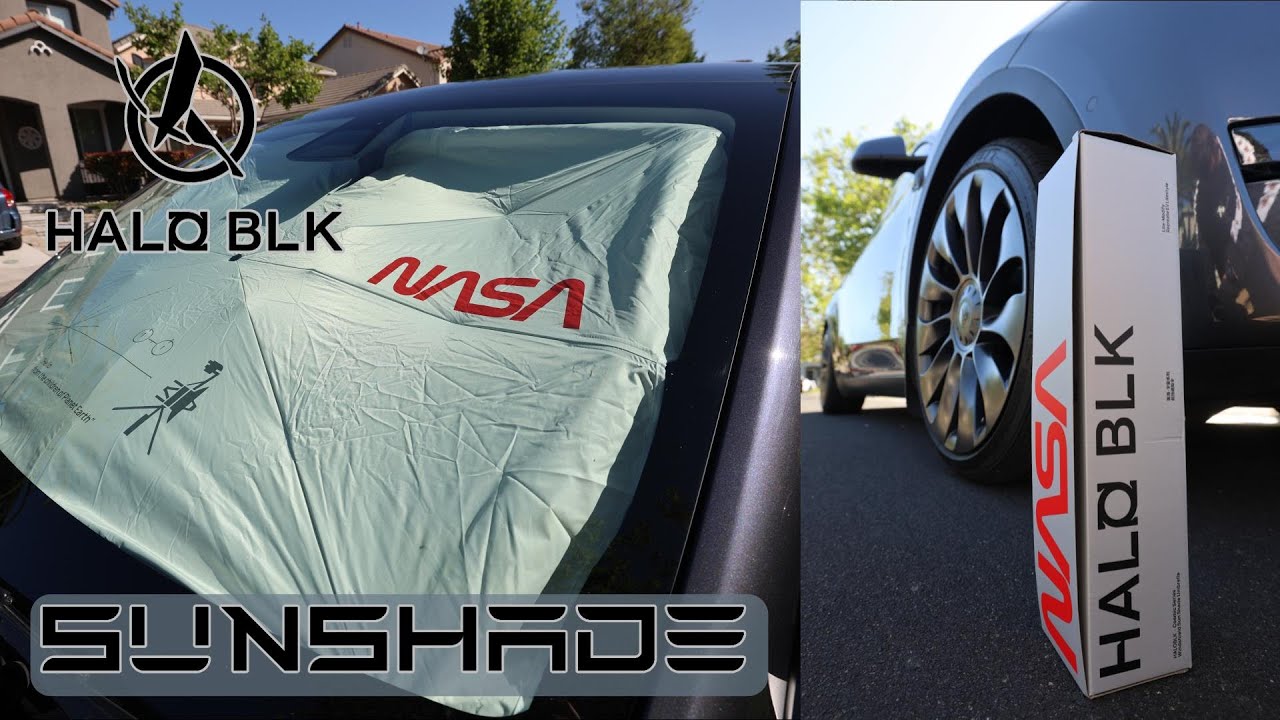 Easiest & Quickest Car Windshield Sunshade | NASA Haloblk - YouTube