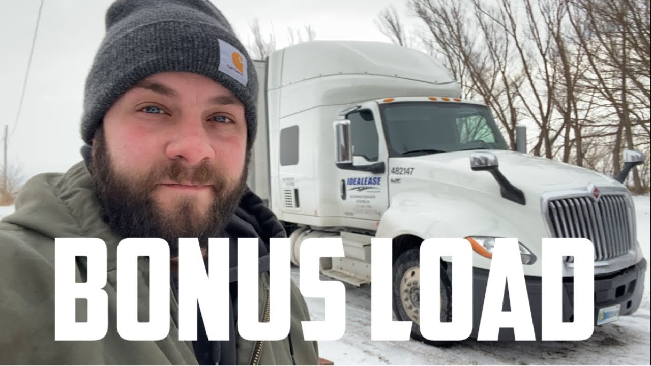 Trucking In The Snow And A Bonus Load (Owner Operator Trucking) - YouTube