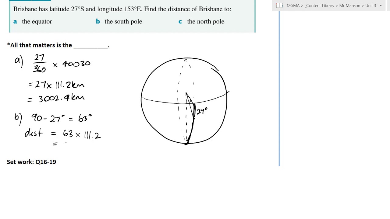 General Mathematics - Distance on small circles - video 4 - YouTube