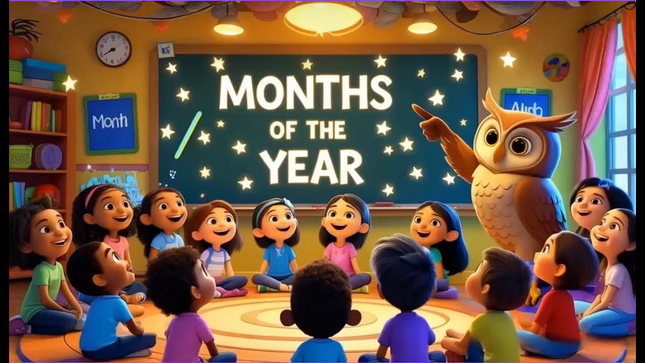 The BEST 12 Months of the Year Song for Kids! | Sing, Dance & Learn ...