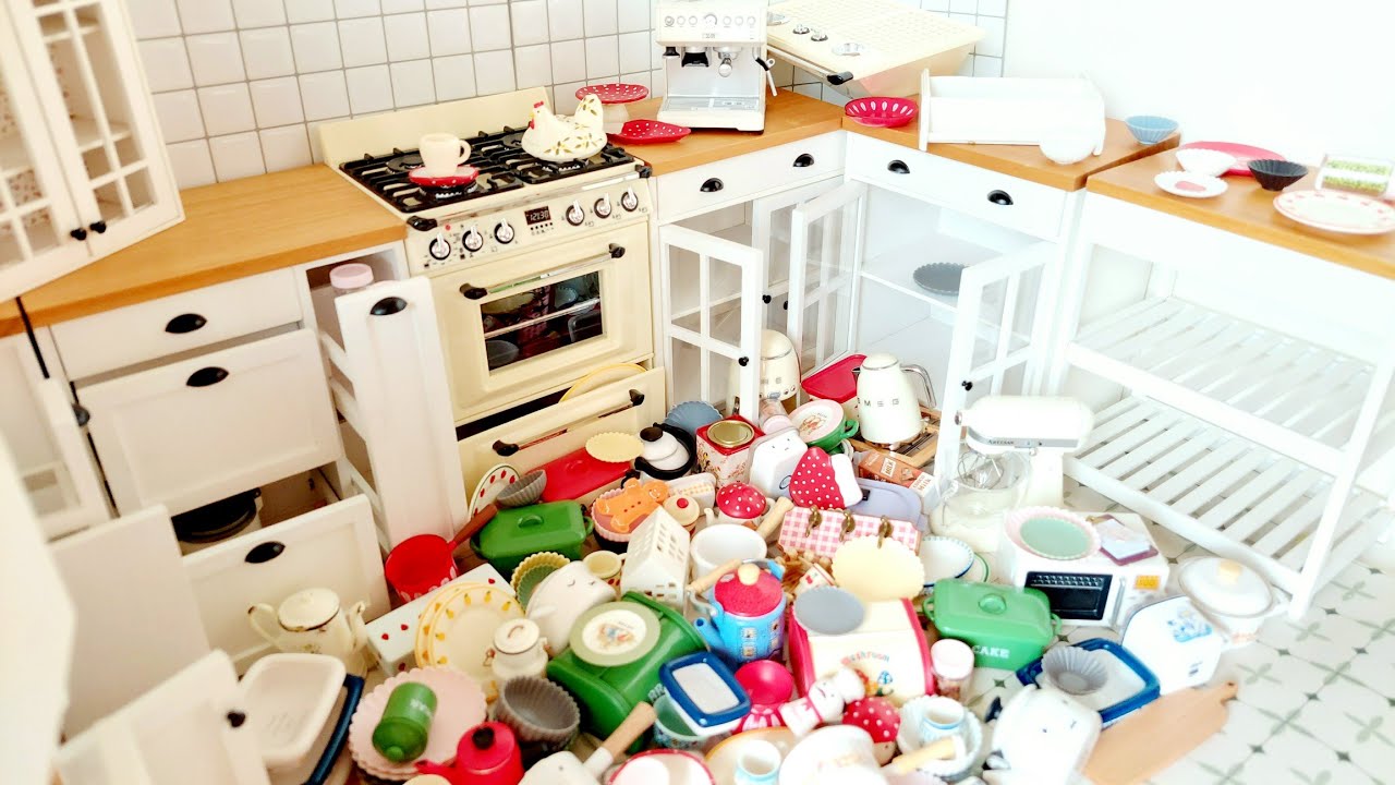 Mini kitchen cooking toys 💜 small kitchen set toys 🩷 miniature kitchen ...