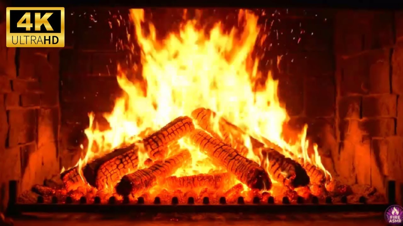 Cozy Fireplace & Crackling Fire Sounds for Sleep, Relaxation, Study ...