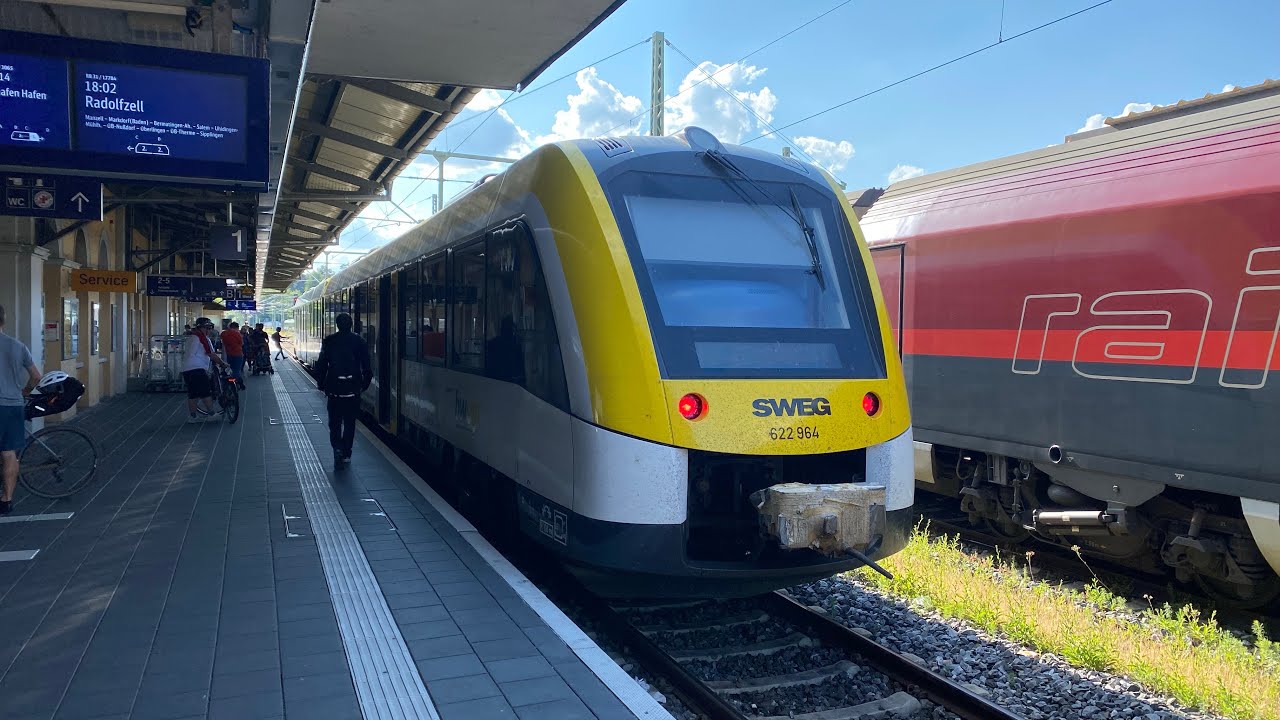 Mit dem SWEG Lint 54 als RB 31 von Radolfzell nach Friedrichshafen ...