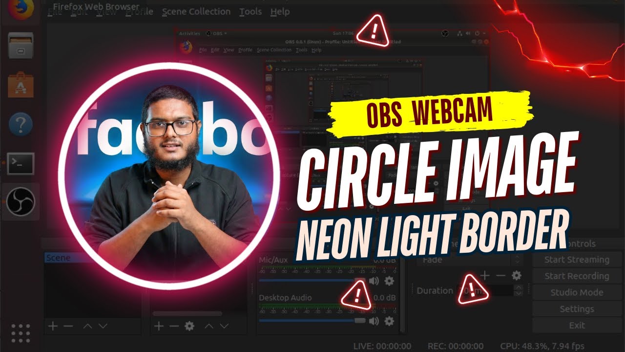 How to make Circular/Circle Webcam image on OBS|Neon Light Border - YouTube