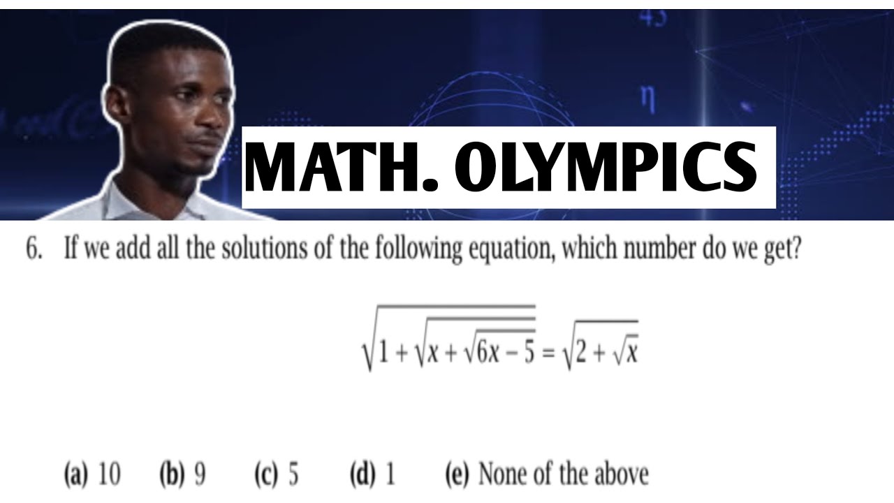 Math Olympics| complex radical equation. - YouTube