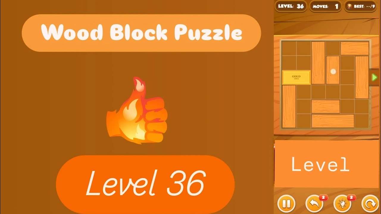 Wood Block Puzzle Gameplay - Beginner Level 36 - YouTube