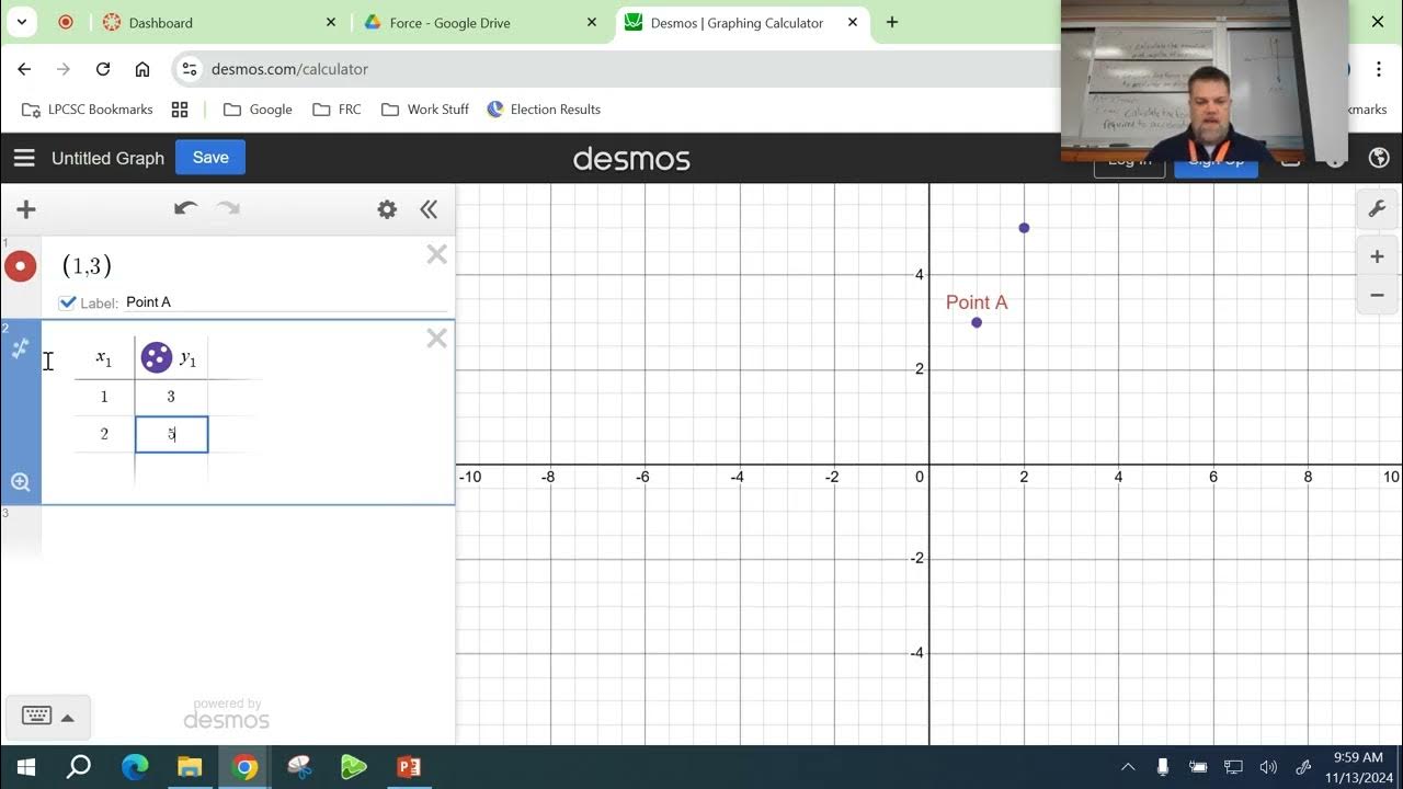 Desmos Graphing Calculator - How to Plot Points on the X Y Plane. - YouTube