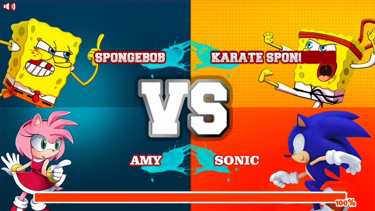 Super Brawl Mugen: Spongebob Squarepants and Amy vs Spongebob ...