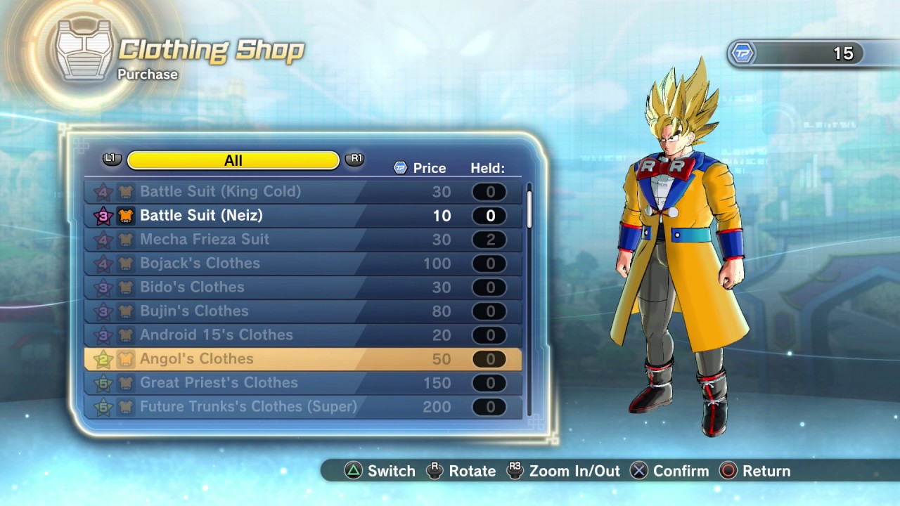 Dragonball Xenoverse 2 (TP MEDAL SHOP UPDATE) New Clothes - YouTube