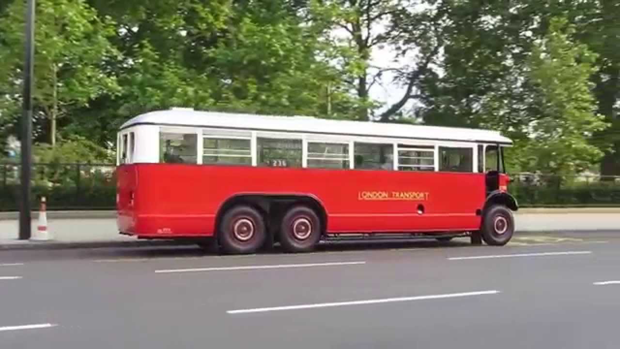 Vintage 1930s AEC Renown LT1076 departs Hyde Park Corner - YouTube