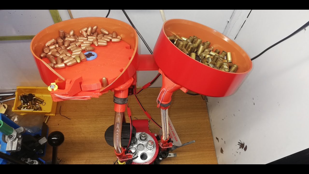 Bullet and case Feeder Collator for LEE Loadmaster - YouTube