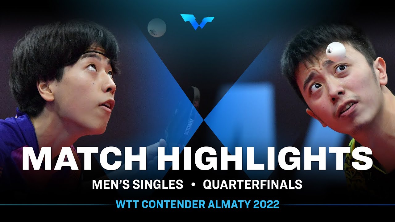 Hiroto Shinozuka vs Chen Yuanyu | MS | WTT Contender Almaty 2022 (QF) - YouTube