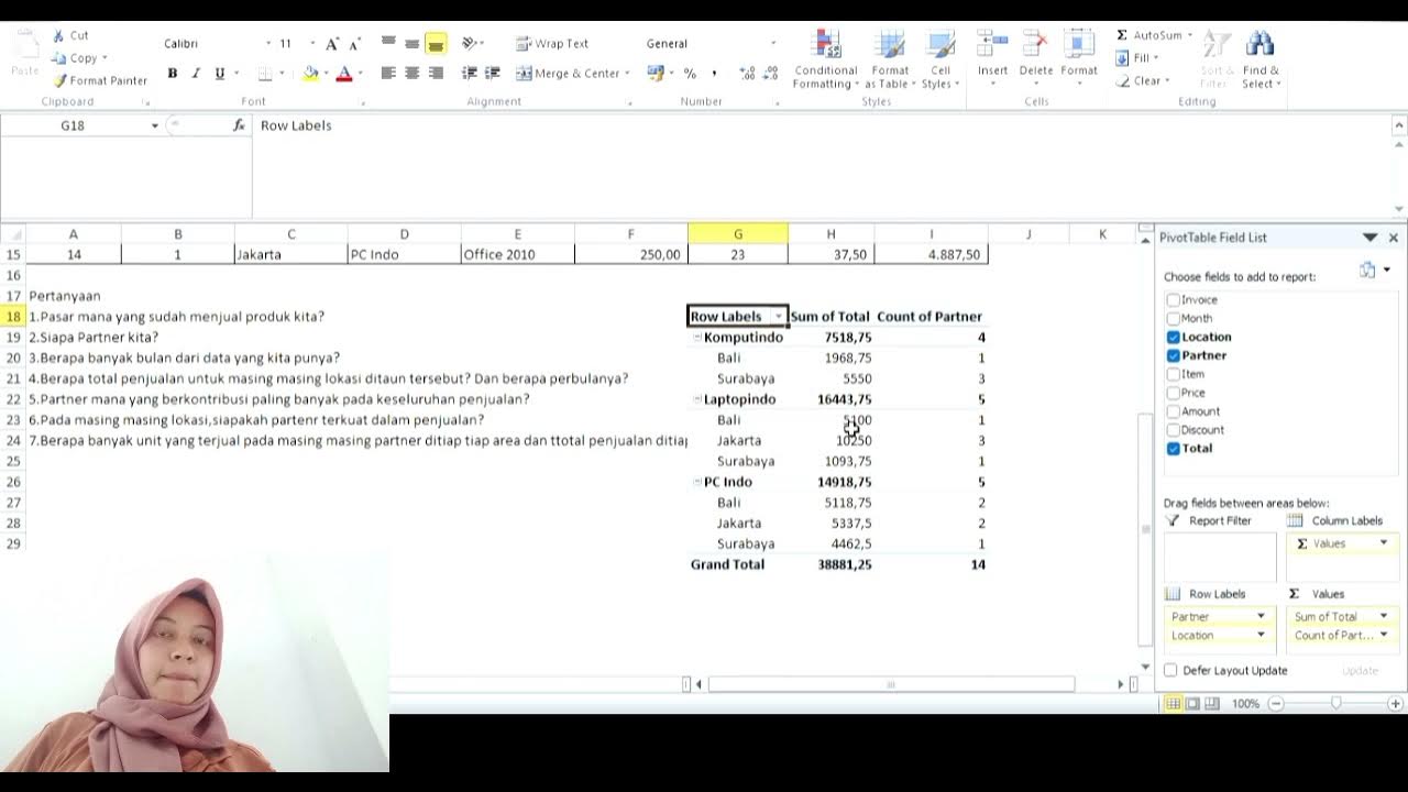 PENGGUNAAN PIVOT TABLE - YouTube