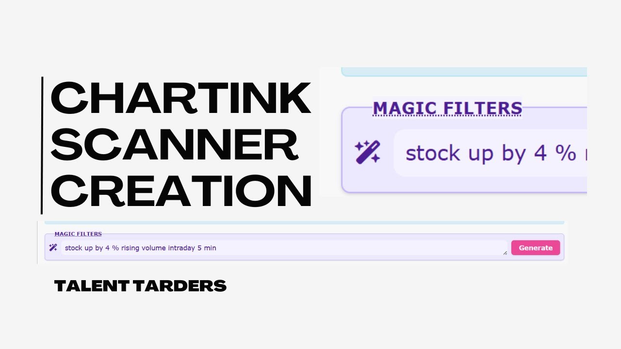 Chartink Scanner Creation with Magic Filters | New Chartink Update ...