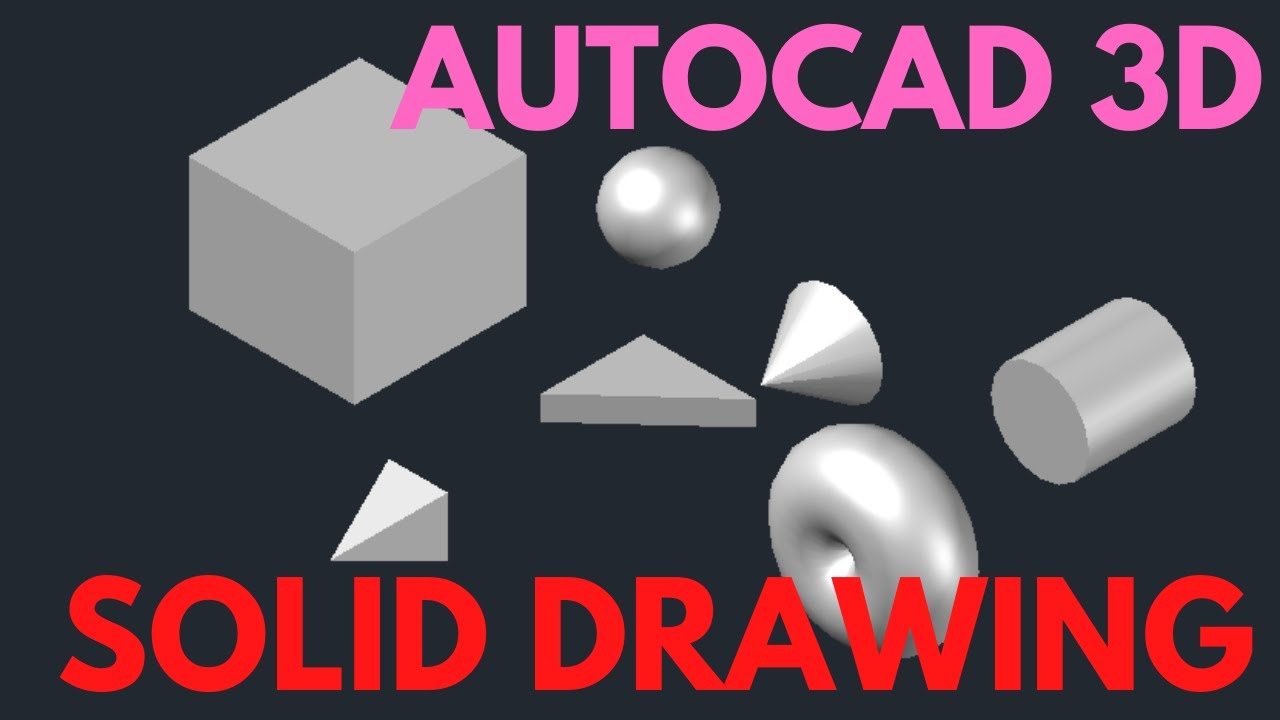 AutoCAD 3D Solid Drawing For Beginners | How to Draw Cone , Circle ...