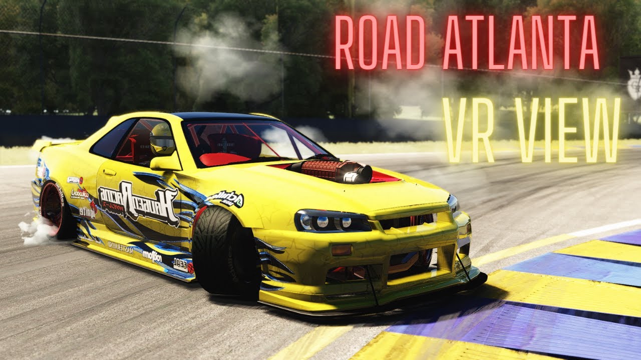 Nissan R34 Road Atlanta VR run - YouTube