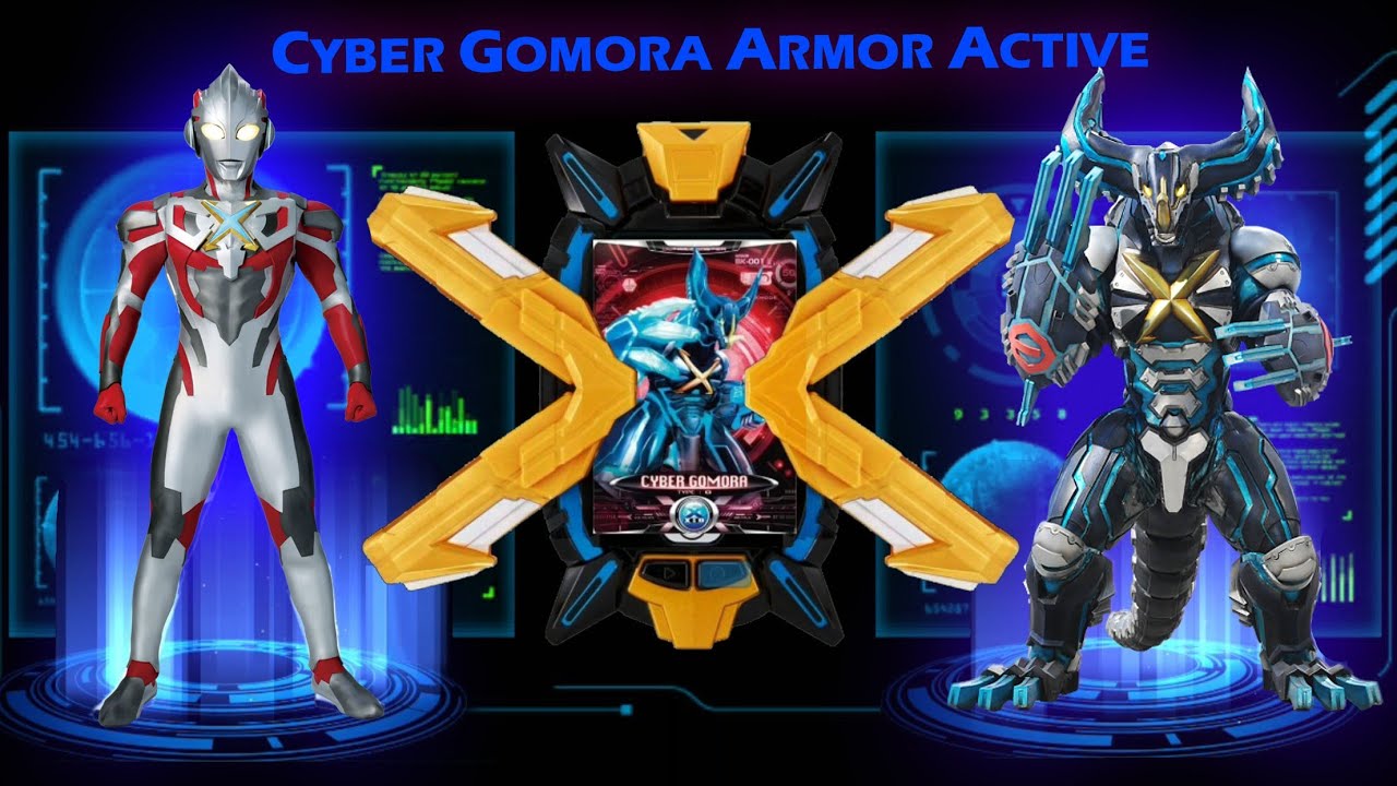 Ultraman X + Cyber Gomora Armor Active (Ultraman X Transformasi) - YouTube