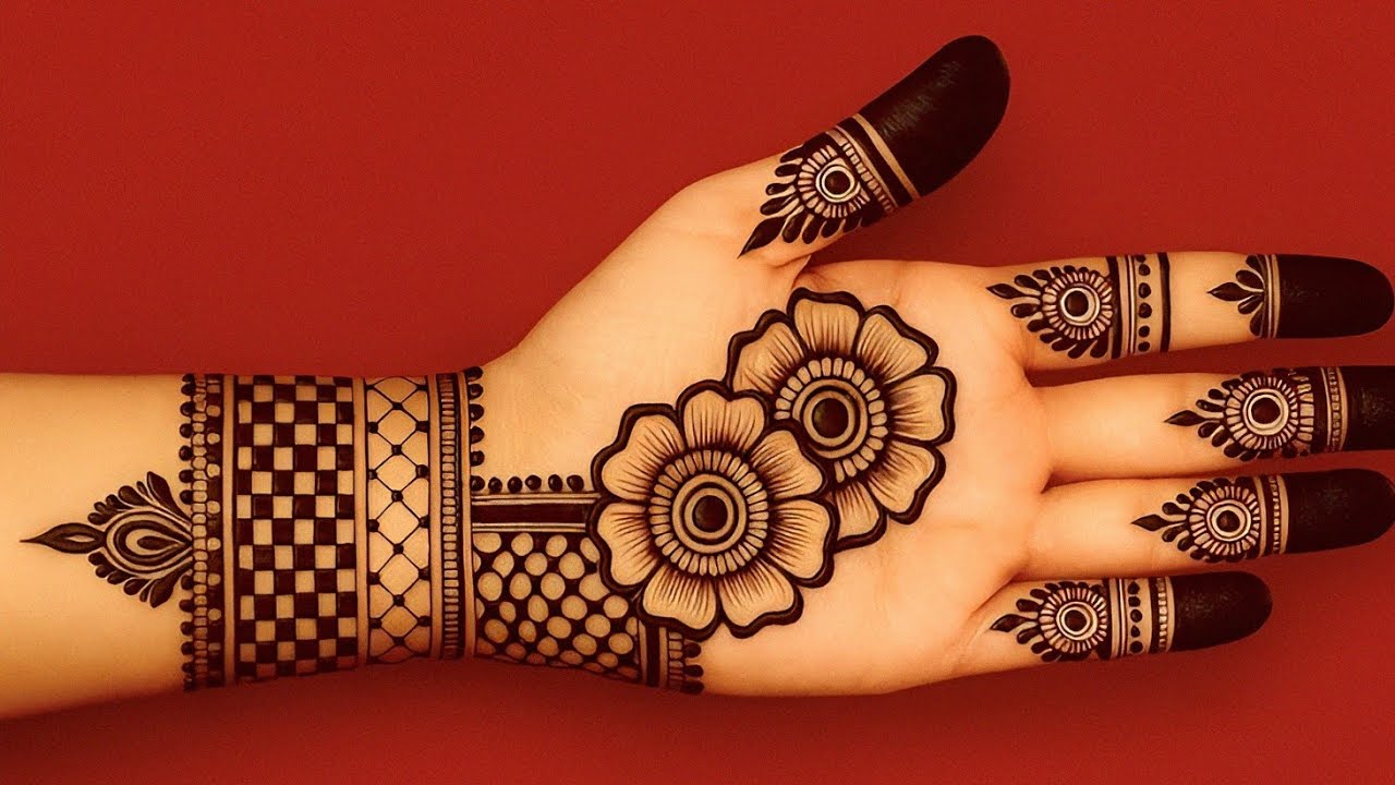 Very Easy Arabic Mehndi Design||Full Front Hand Arabic Mehandi Designs ...