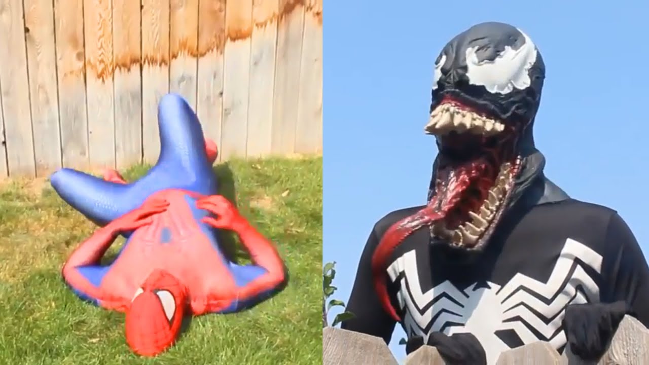 FUNNY Fat Spiderman vs Venom - Movie Real Life Superhero Compilation ...