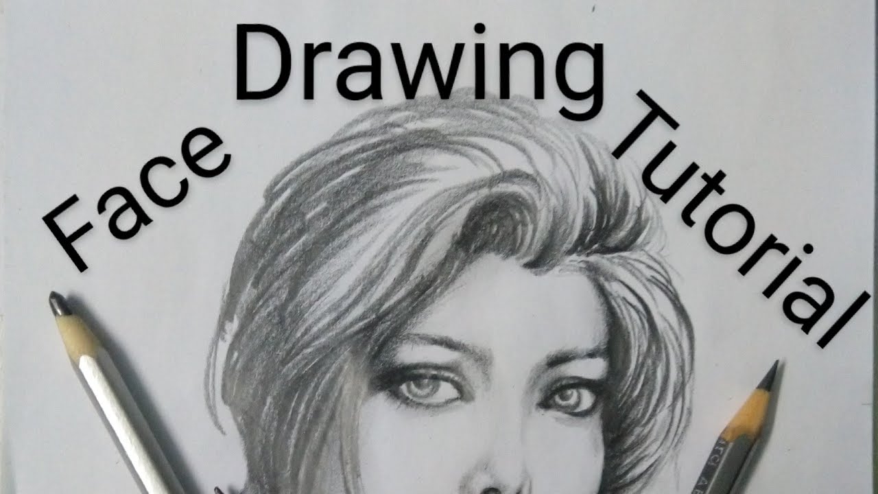 Girl Face Drawing Tutorial by HR Art, Craft & Decorations, How to draw ...