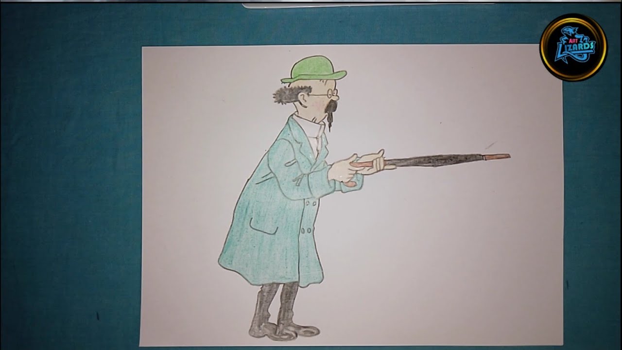 Professor Calculus |Tintin Cartoon | #art #drawing #cartoon - YouTube