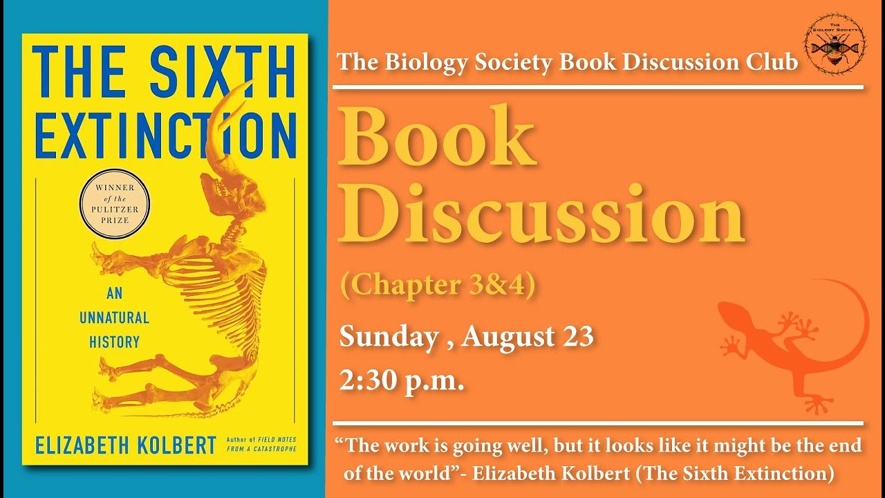 TBS Book Discussion | The Sixth Extinction | Elizabeth Kolbert ...