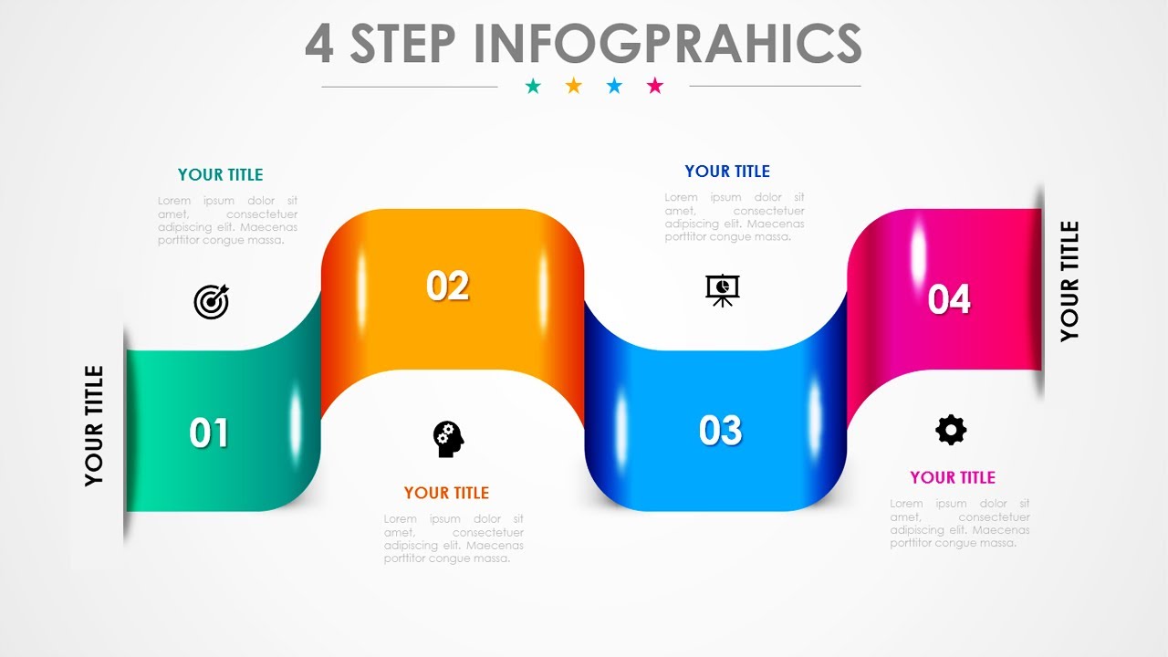 Make 4 Glossy Steps In PowerPoint YouTube Make 4 Glossy Steps In PowerPoint YouTube