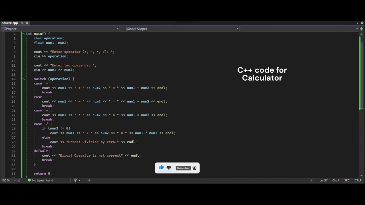 C Code For Simple Calculatorsimple C Projectsvishallakshmikanthan Coding