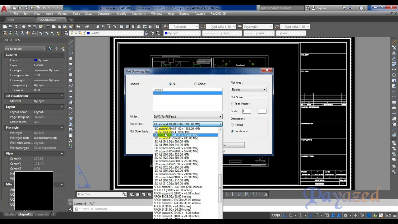 Plot All or selected Layouts by setting (PLT) Lisp - YouTube