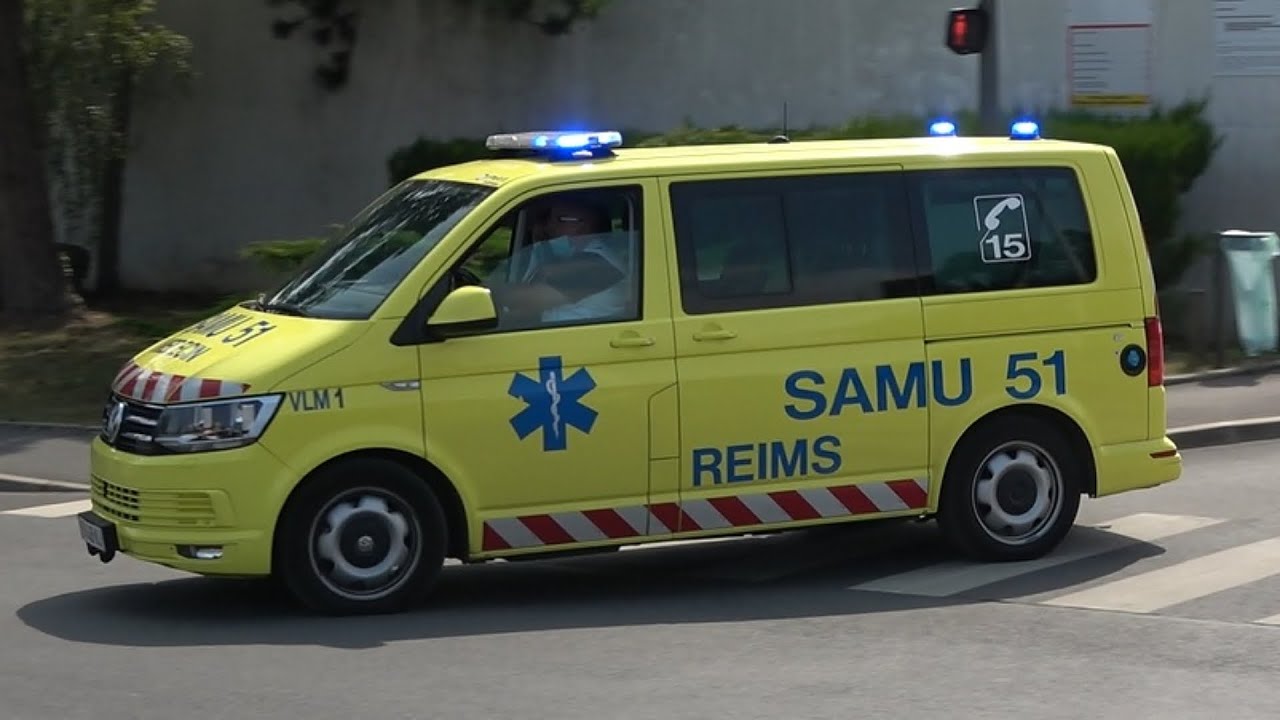 SAMU 51 SMUR de Reims en urgence + VSAV SDIS 51 // Doctor car ...