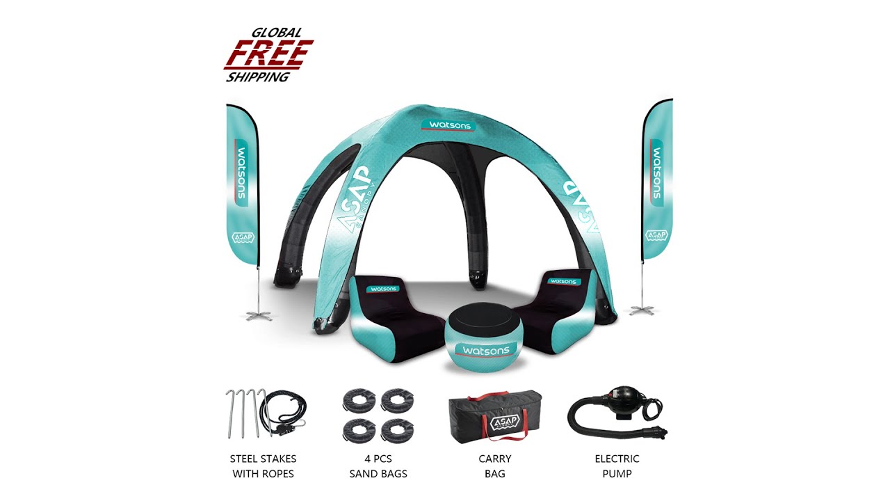 Inflatable Event Tent：23x23ft Inflatable Canopy line custom - YouTube