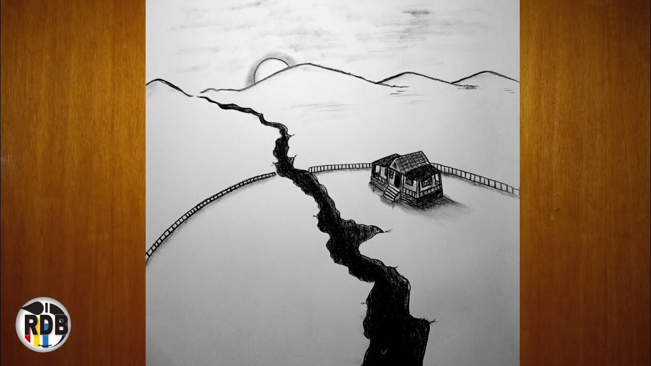 How to Draw a Earthquake with old home Easy step by step - YouTube