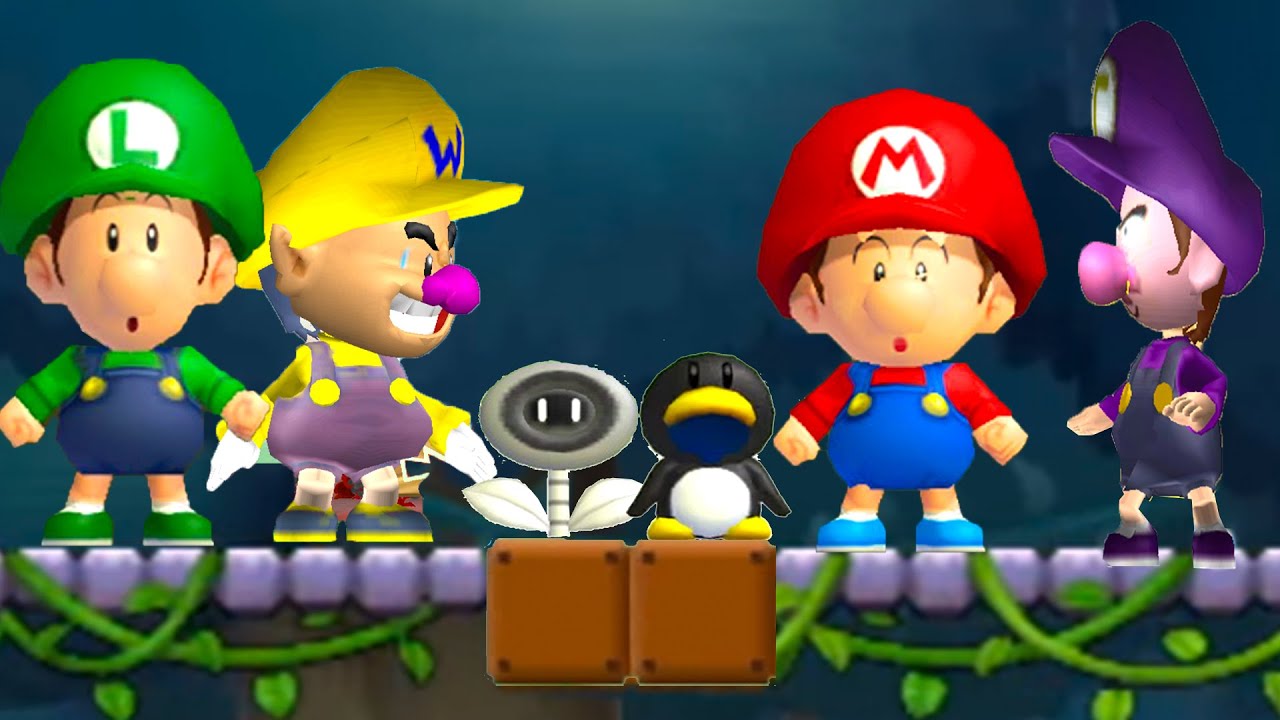 New Super Baby Mario Bros Wii: 4 Player Edition Wario & Waluigi! - YouTube