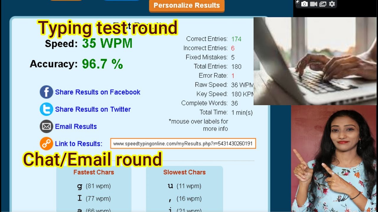 Giving Typing Test For 1st Round Of Interview Tech Mahindra 38 Wpm 98 giving-typing-test-for-1st-round-of-interview-tech-mahindra-38-wpm-98