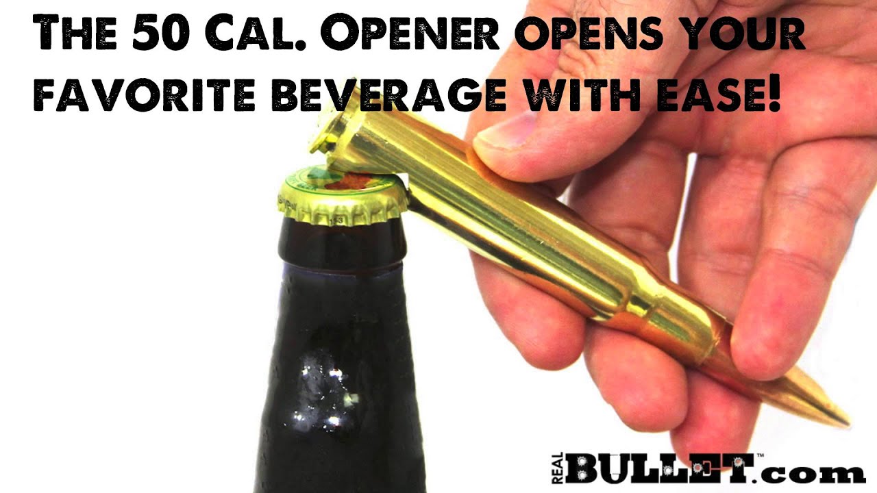 50 Cal. and .308 Cal. Bullet Bottle Openers by Real Bullet - YouTube