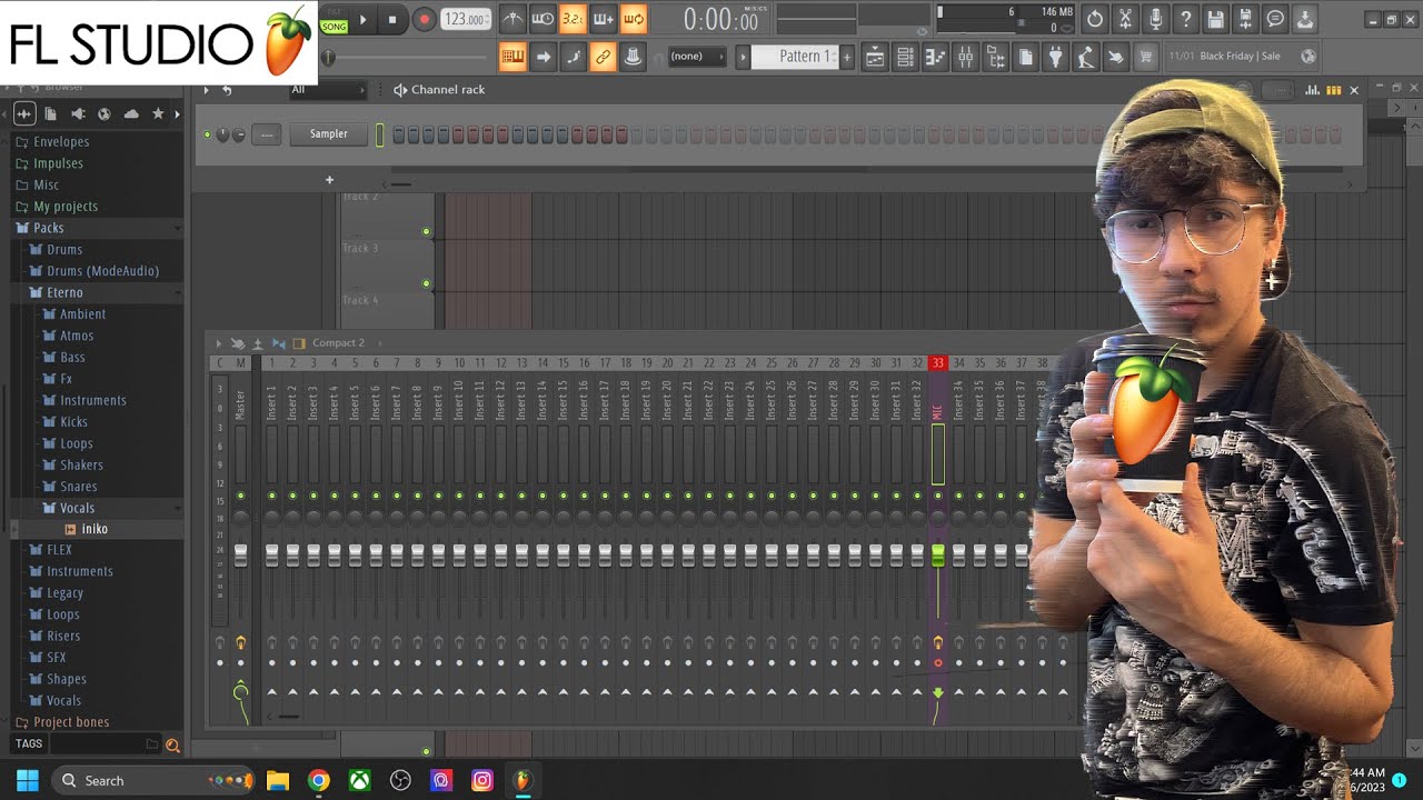At work making music in Fl Studio (STOCK PLUGINS ONLY) (Stream #217 ...