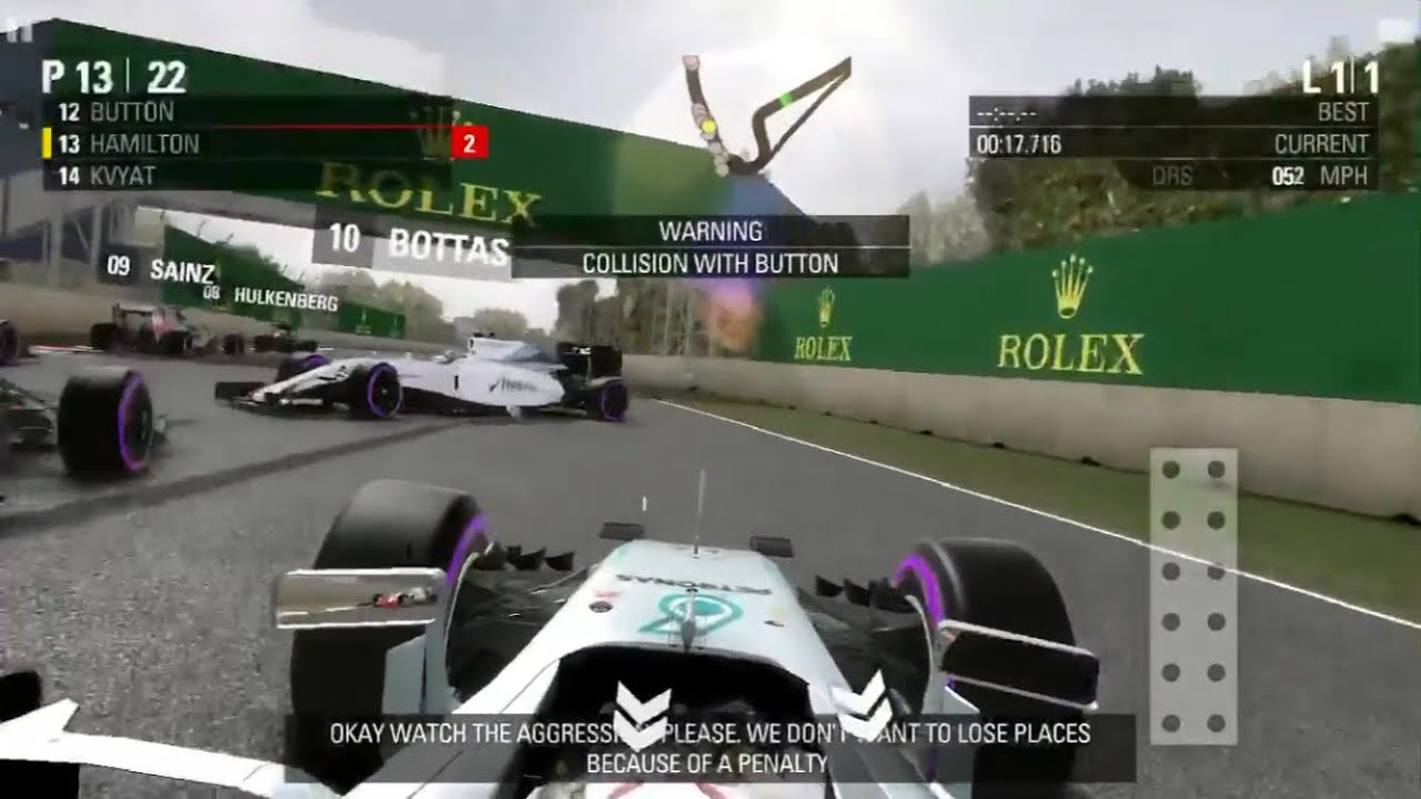 F1 2016 (mobile) - Last to ? challenge (very hard difficulty) - YouTube