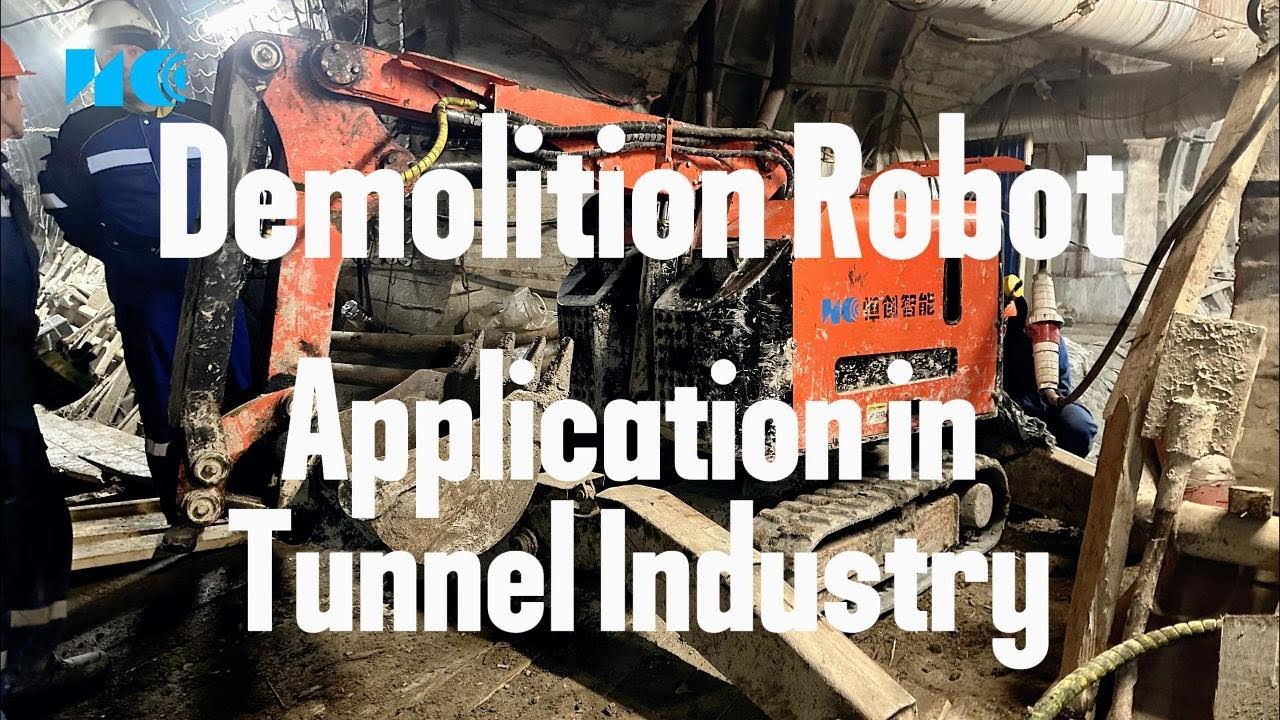 Demolition Robot Application in Tunnel Industry #demolitionrobots - YouTube