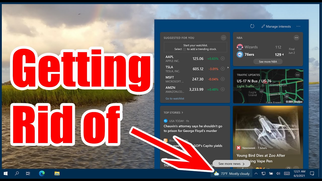 Getting Rid of Weather Icon on the Task Bar (Windows 10's Newest Update ...