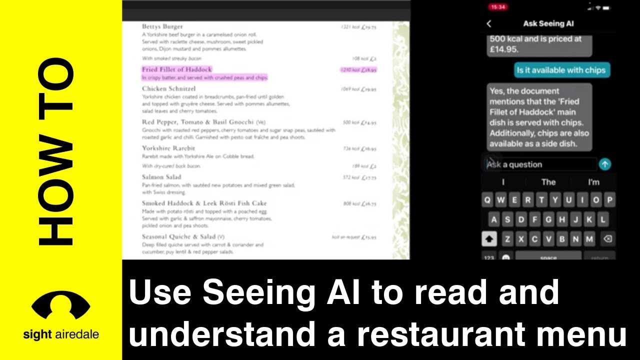 Use Seeing AI to Read and Understand Restaurant Menus - YouTube