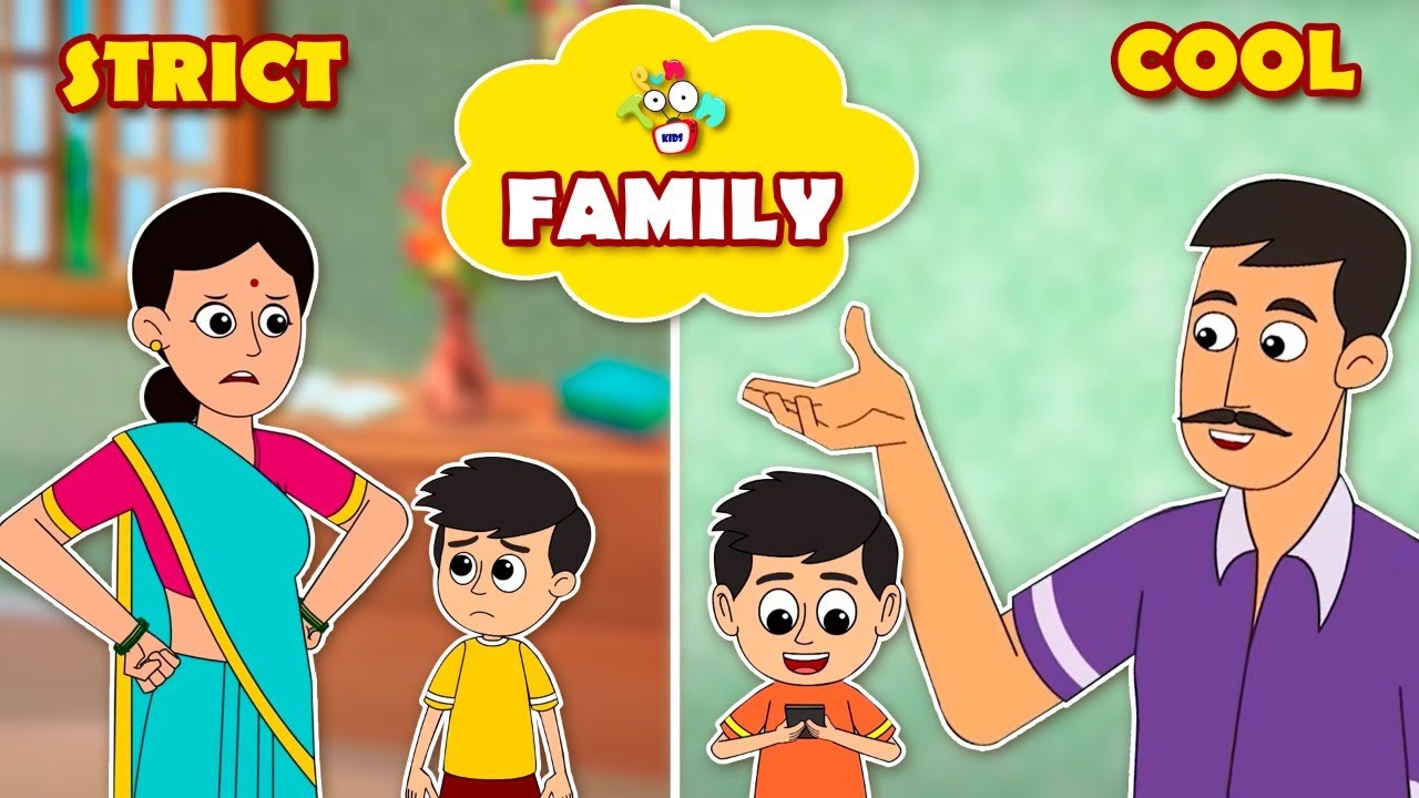 FAMILY Strict Vs Cool | Mom Vs Dad | Animated Stories | English Cartoon ...